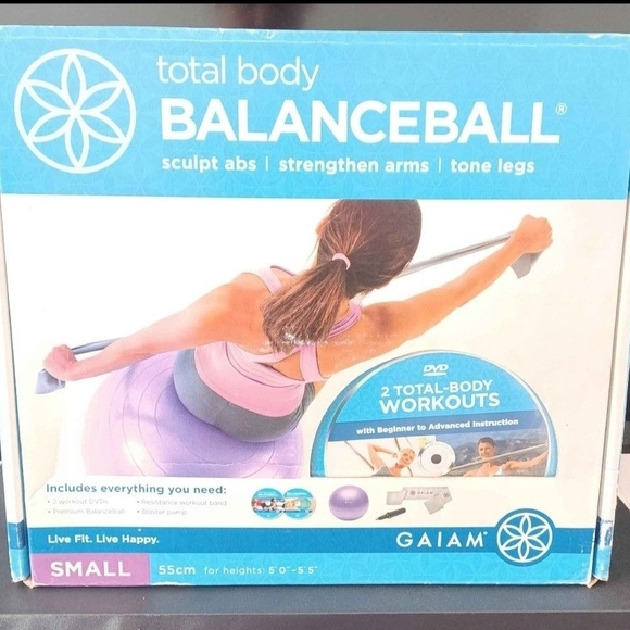 GAIAM | Bath & Body | Gaiam Purple Balance Ball Kit | Poshmark